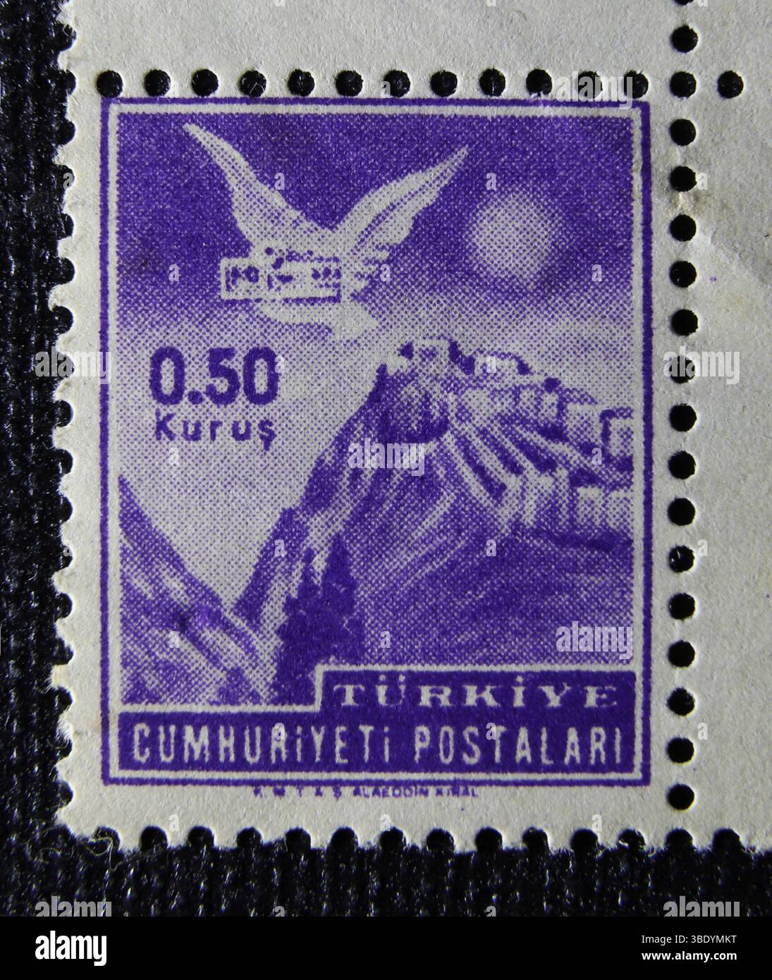 ISTANBUL, TURKEY - JANUARY 01, 2021: Turkish stamp shows Dove and ...