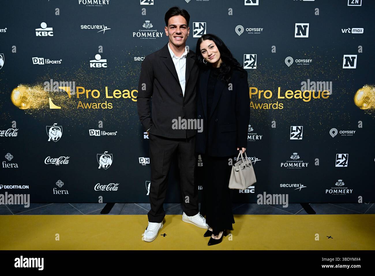 Antwerp, Belgium. 26th May, 2025. Club's Ardon Jashari and his partner ...