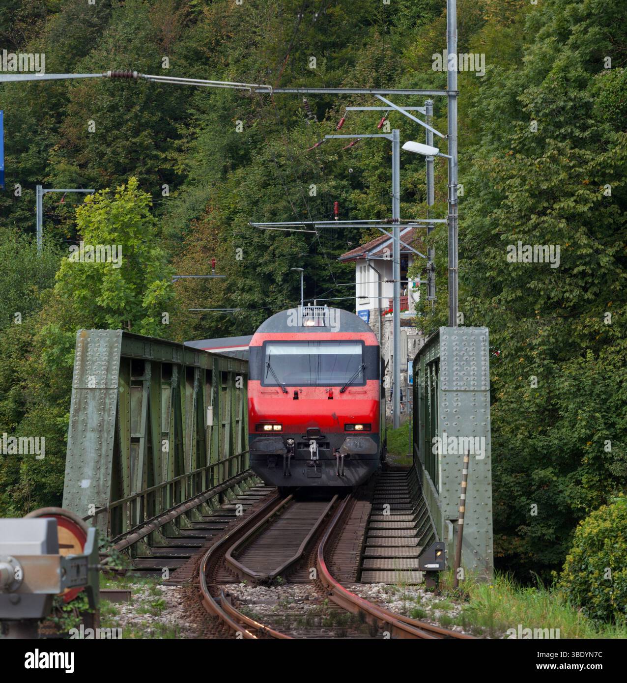 SBB Re 460 electric locomotive 4600514 at Interlaken (Switzerland) with ...