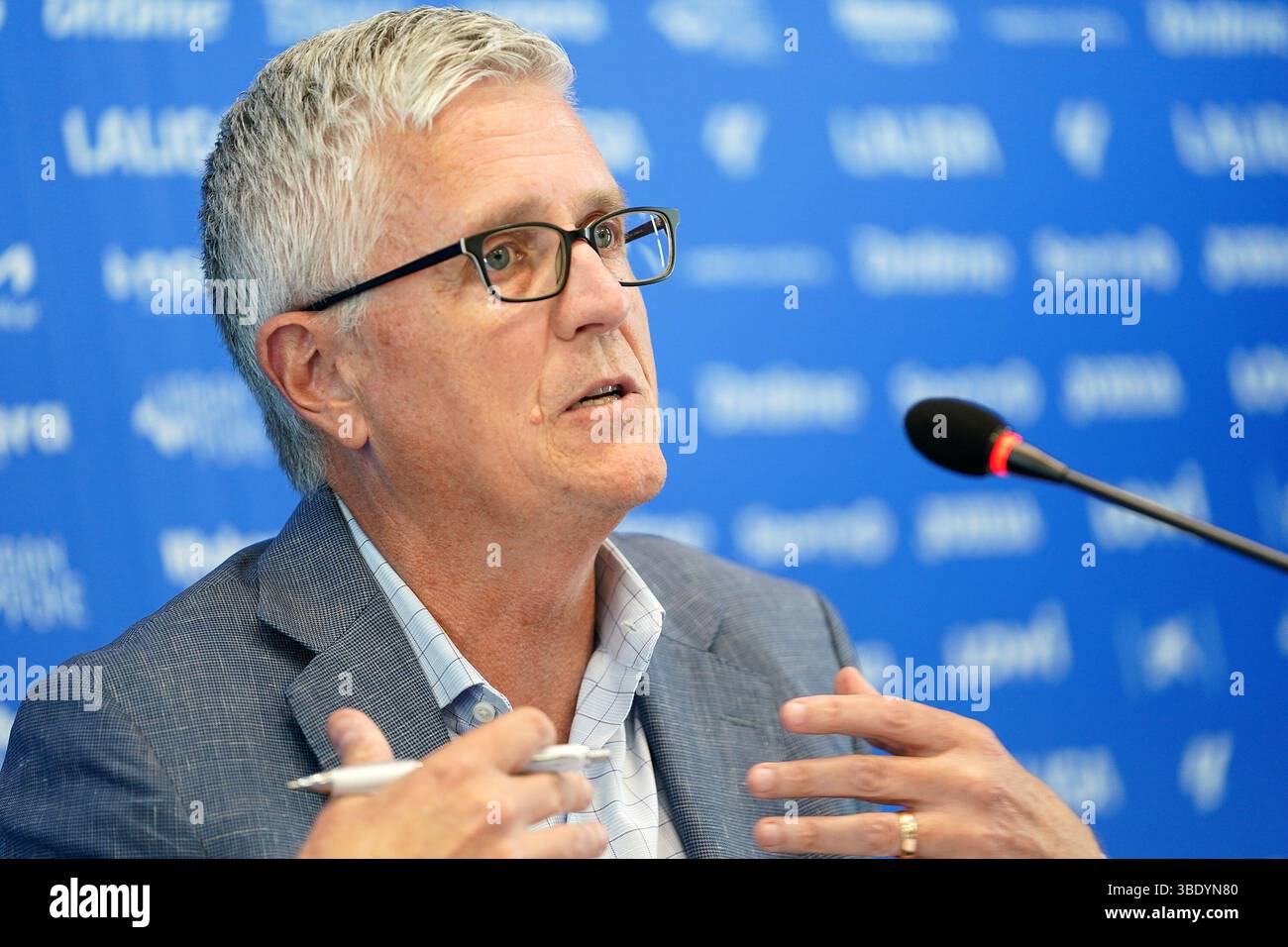 CD Leganes' President Jeff Luhnow during the press conference to ...