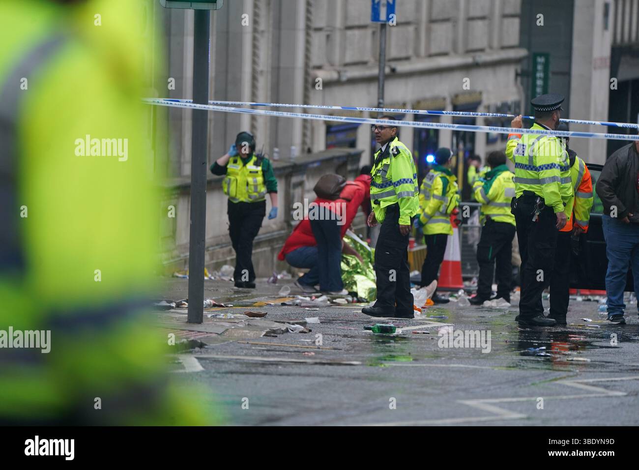 Police and emergency personnel dealing with an incident near the Liver ...