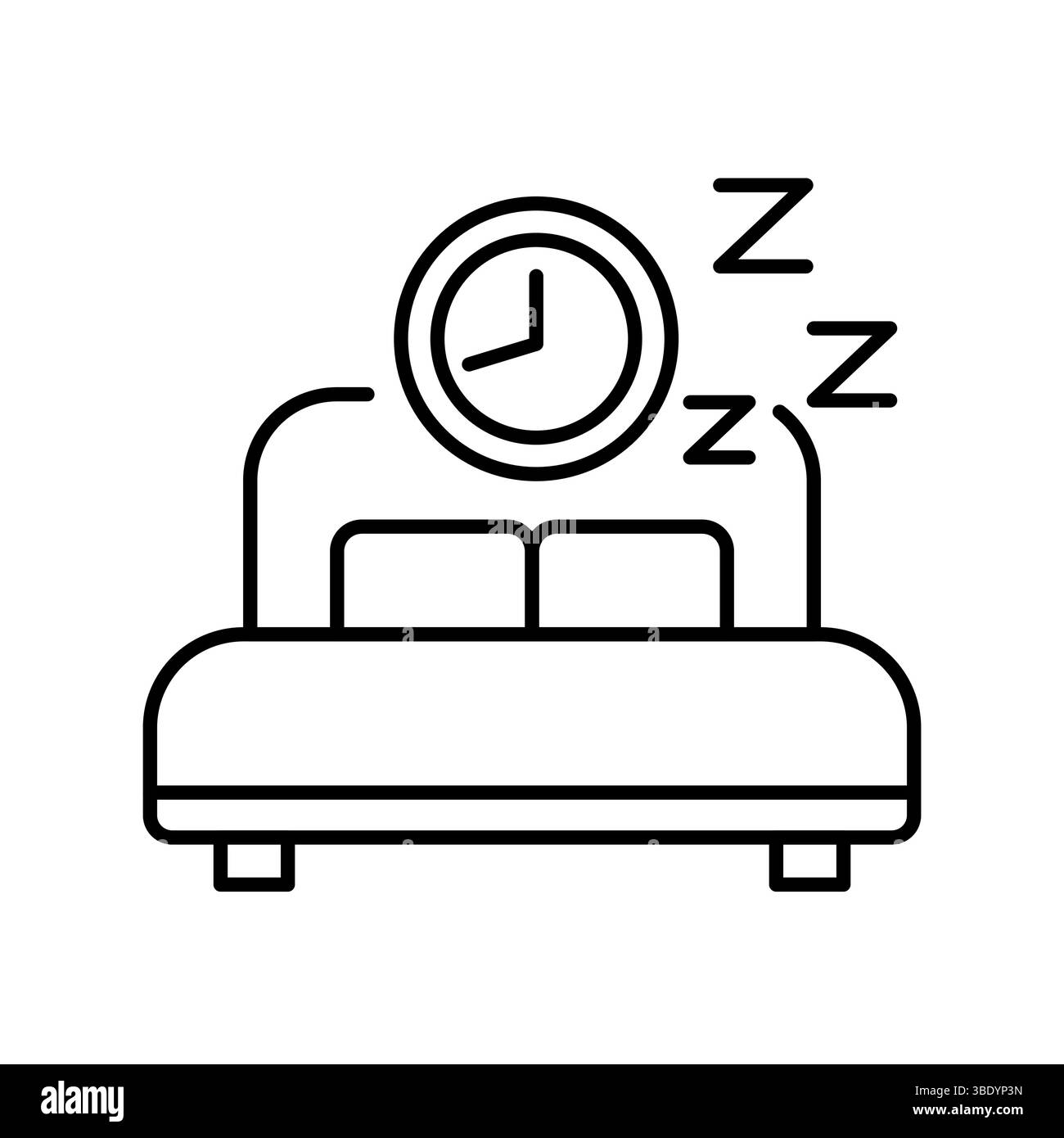 Sleep optimization black line icon for digital and print projects ...