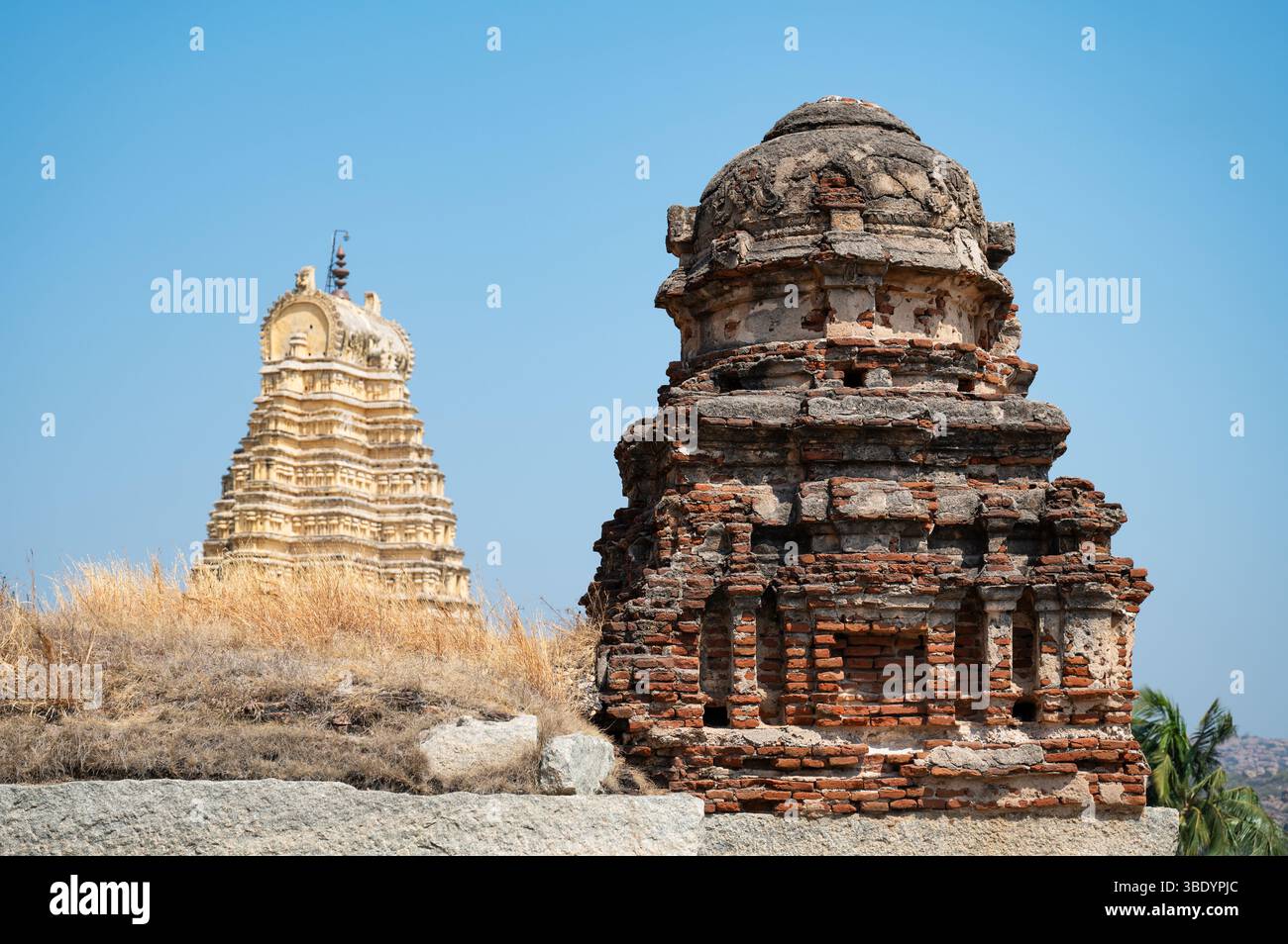 Sikhara of Maha Mandap at Vittala Temple and Virupaksha temple, Hampi ...