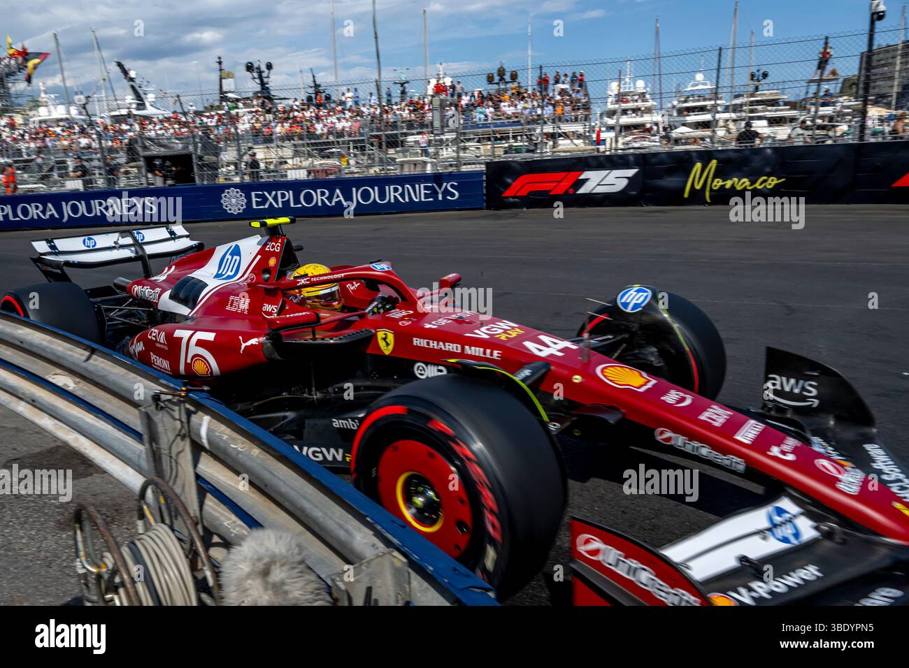 Monte Carlo, Monaco, 24 May 2025, Lewis Hamilton, from United Kingdom ...