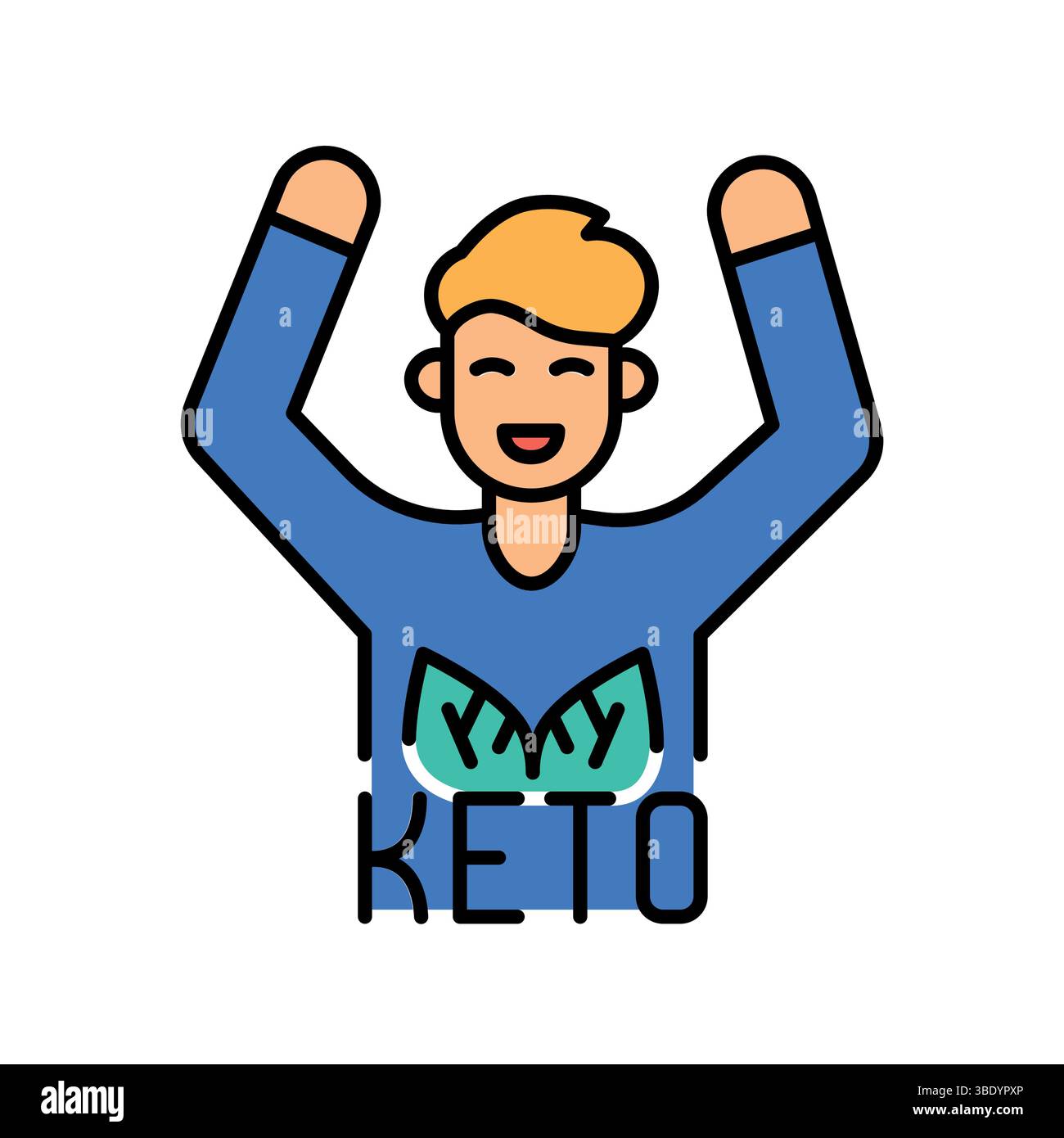 keto diet color line icon for digital and print projects. Minimal clean ...