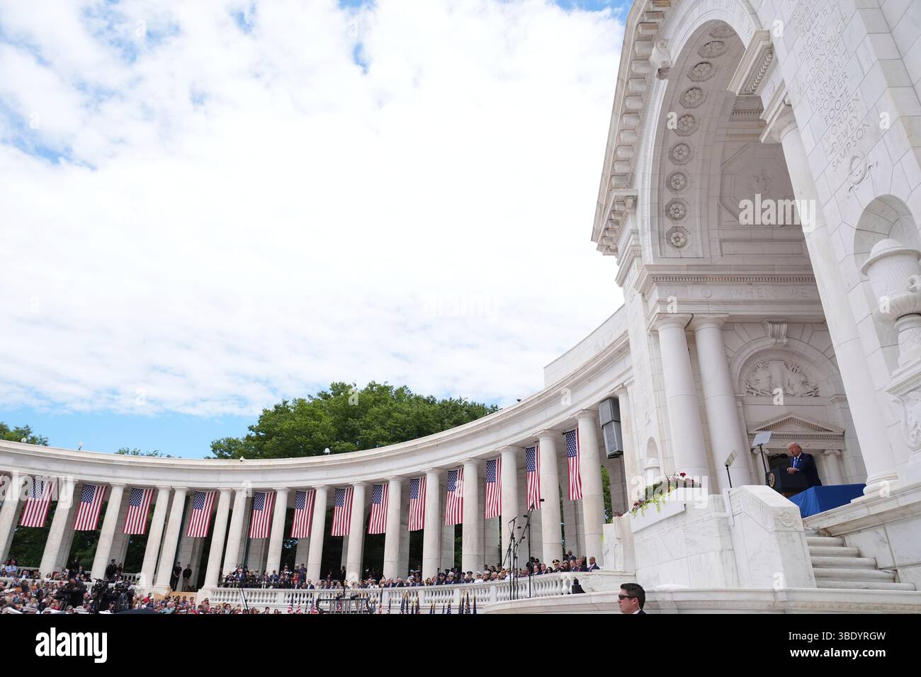 President Donald Trump speaks during the 157th National Memorial Day ...