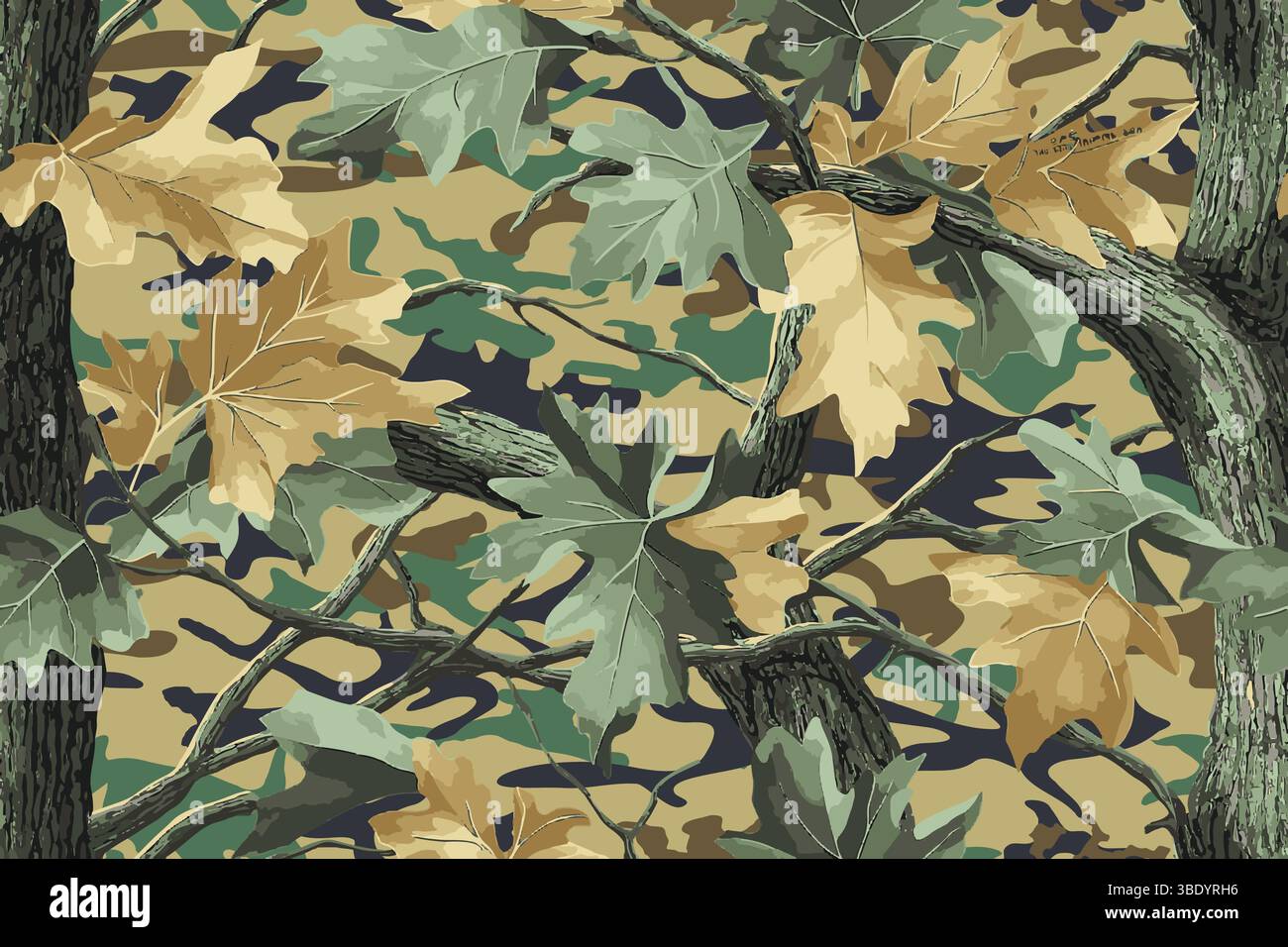 Real tree forest camouflage seamless pattern design pattern for hunting ...
