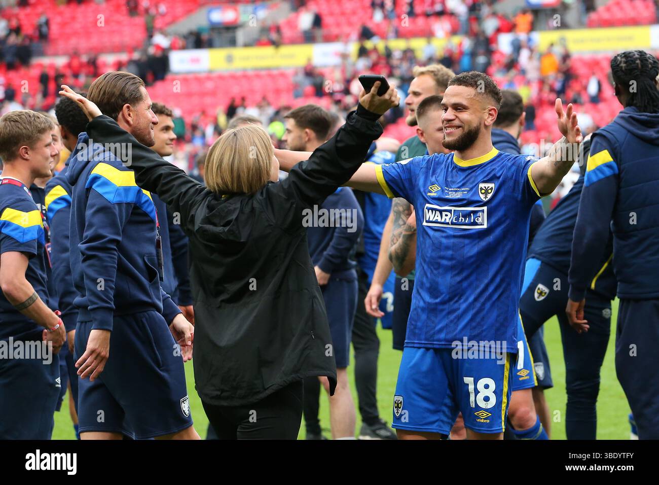 Wembley Stadium, London, UK. 26th May, 2025. EFL League Two Play Off Football Final, AFC ...