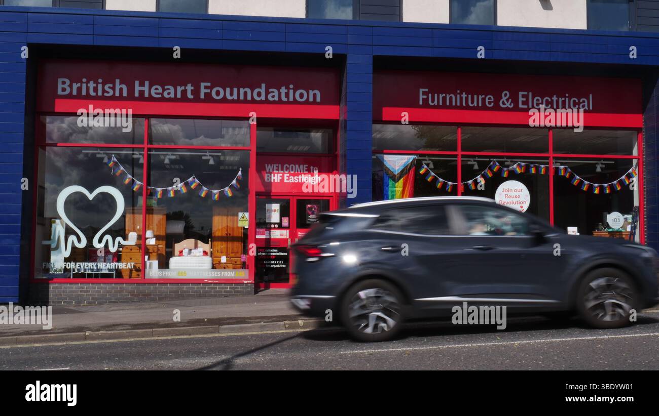 The British Heart Foundation store in Eastleigh, hampshire Stock Photo ...