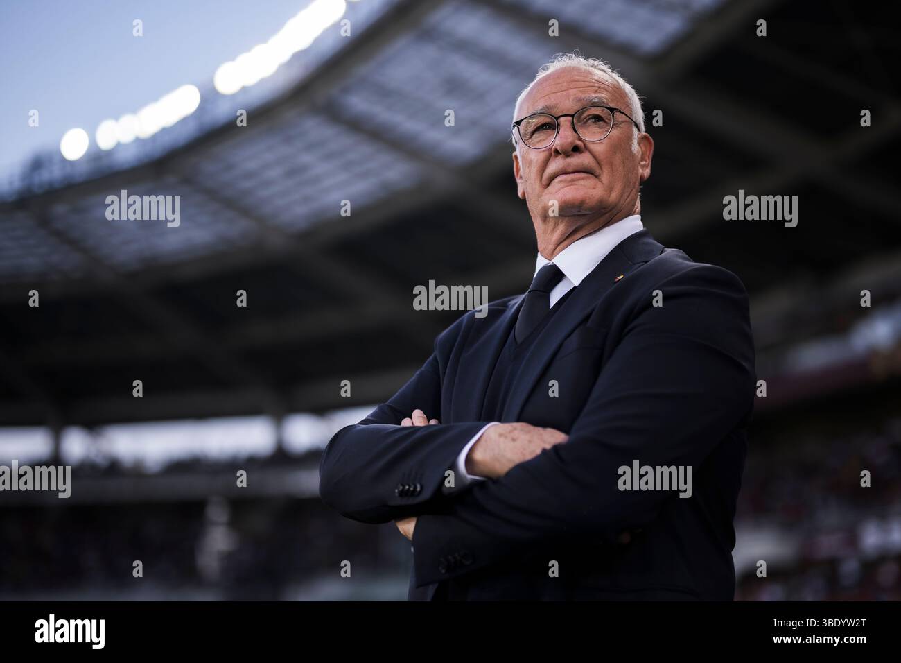 Claudio Ranieri, head coach of AS Roma, looks on prior to the Serie A ...