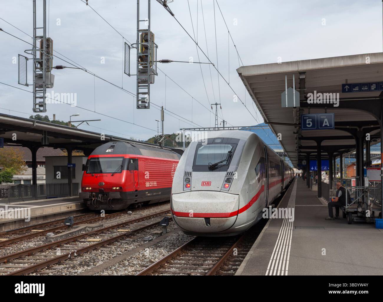 DB ( German railways ) Intercity Express train ICE 412 at Interlaken ...