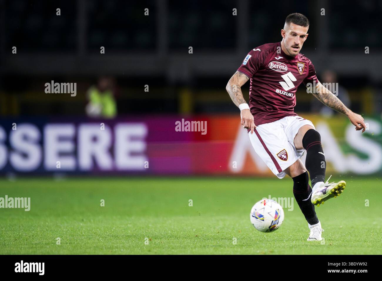 Cristiano Biraghi of Torino FC kicks the ball during the Serie A ...