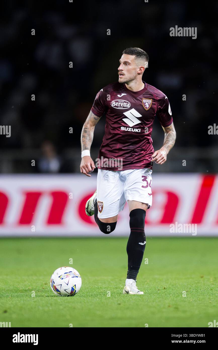 Cristiano Biraghi of Torino FC in action during the Serie A football ...