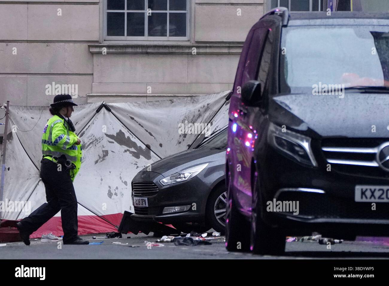 Police and emergency personnel deal with an incident near the Liver ...