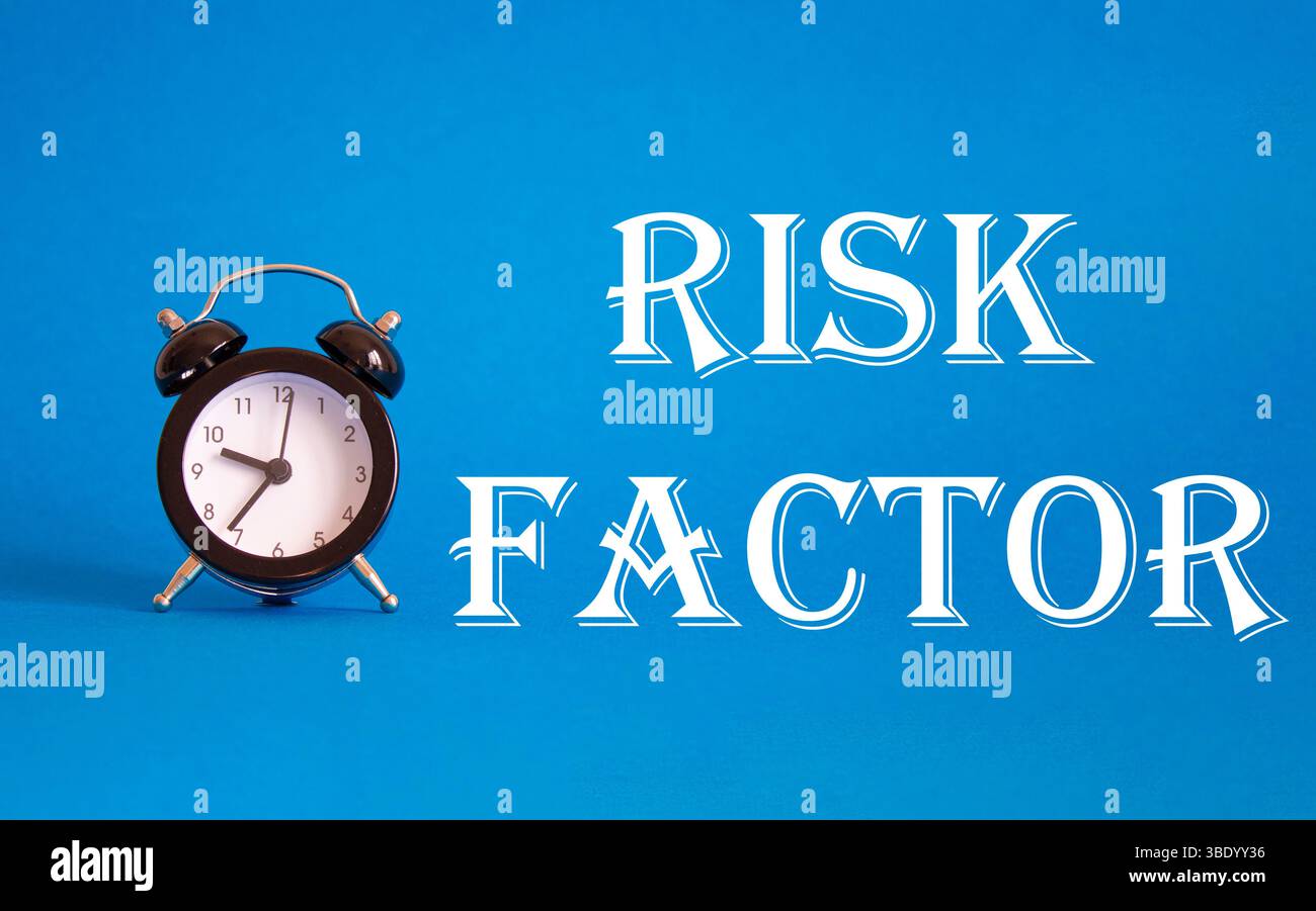 Risk Factor symbol. Concept words Risk Factor on Beautiful blue ...