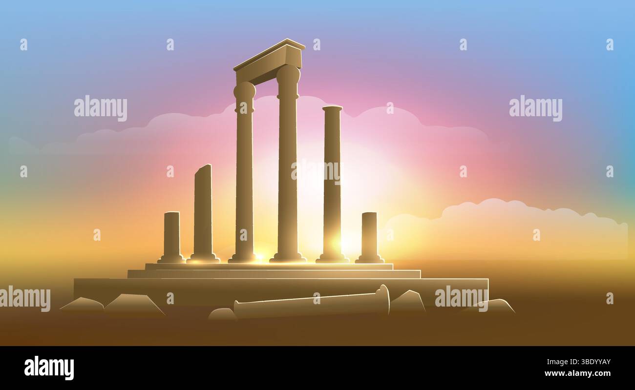 Temple culture tourism columns Stock Vector Images - Alamy