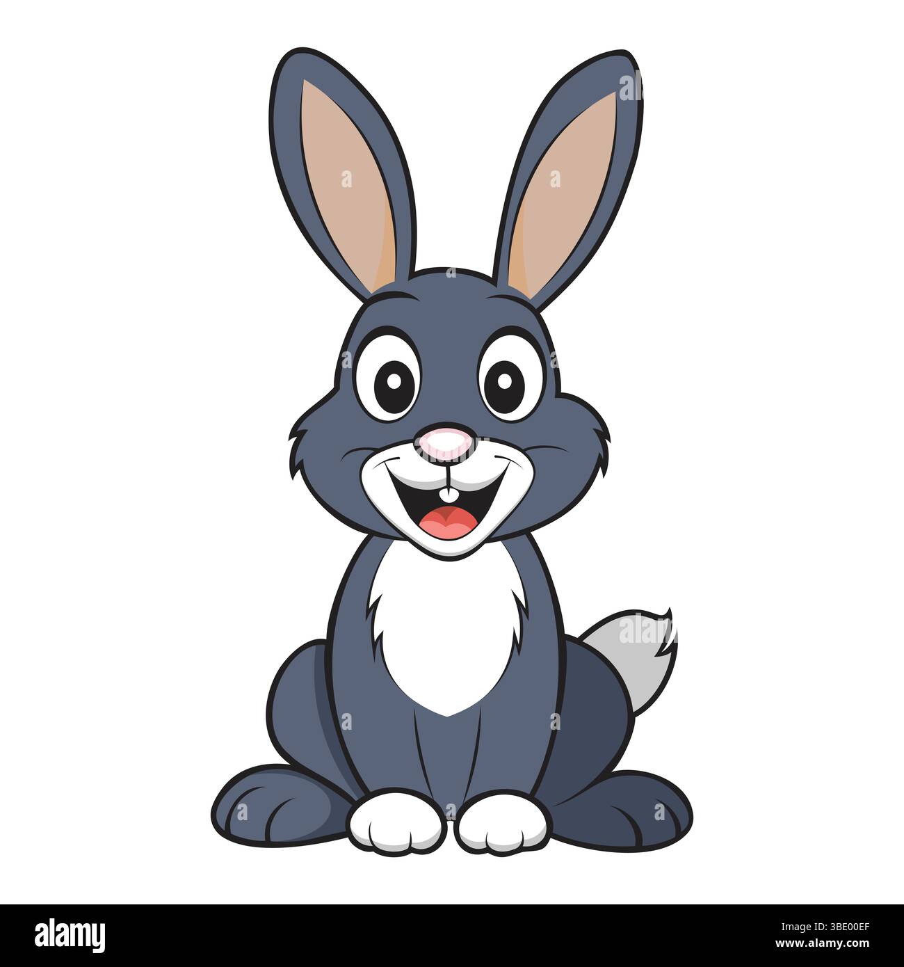 Smiling Rabbit Cartoon Vector Art Stock Vector Image & Art - Alamy