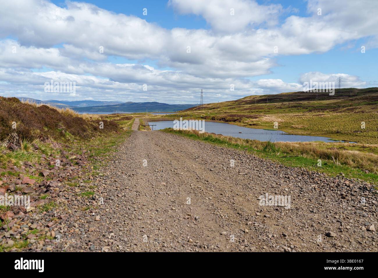 Greenock, Scotland, United Kingdom - 3 May 2025: A gravel path leads ...