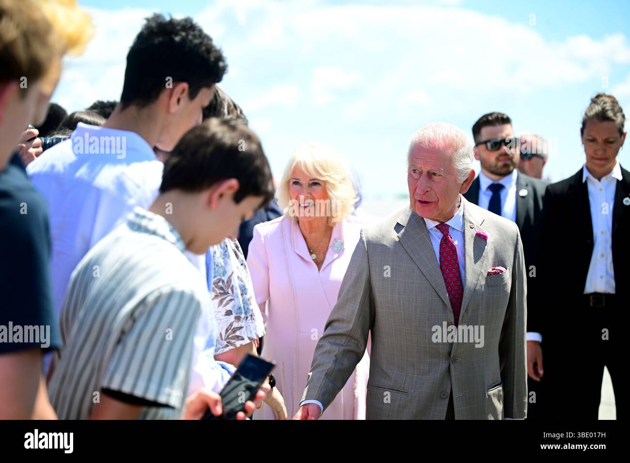 King Charles III and Queen Camilla as they arrive at Ottawa Airport for ...