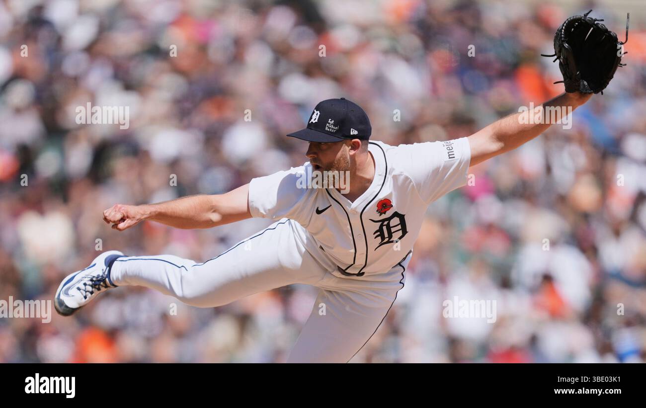 Detroit Tigers pitcher Will Vest throws against the San Francisco ...