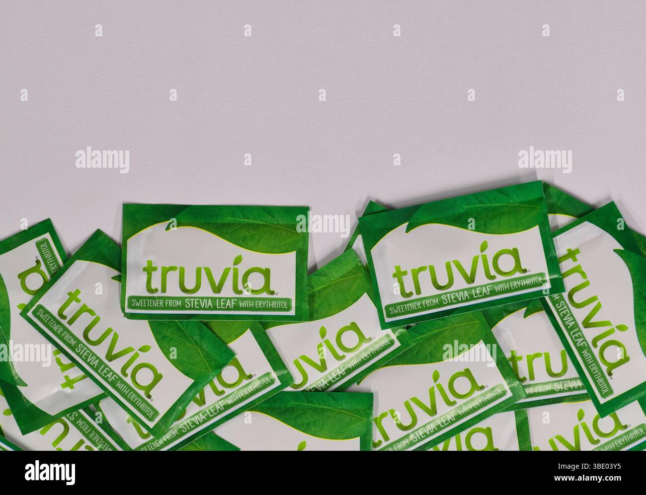 Houston, Texas USA 05-14-2025: Truvia artificial sweetener packets ...