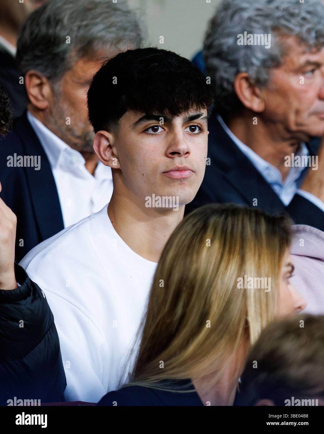 Barcelona, Spain. 9th Apr, 2025. Marc Bernal in the stands during the ...