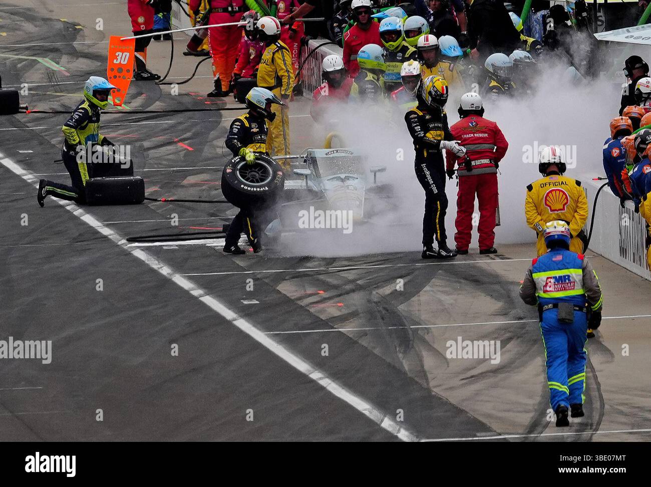 INDIANAPOLIS, IN - MAY 25: IndyCar driver Alexander Rossi (20) is out ...