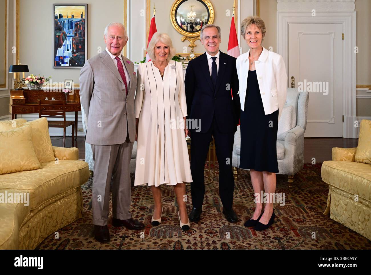 King Charles III and Queen Camilla meet with Mark Carney, Prime ...