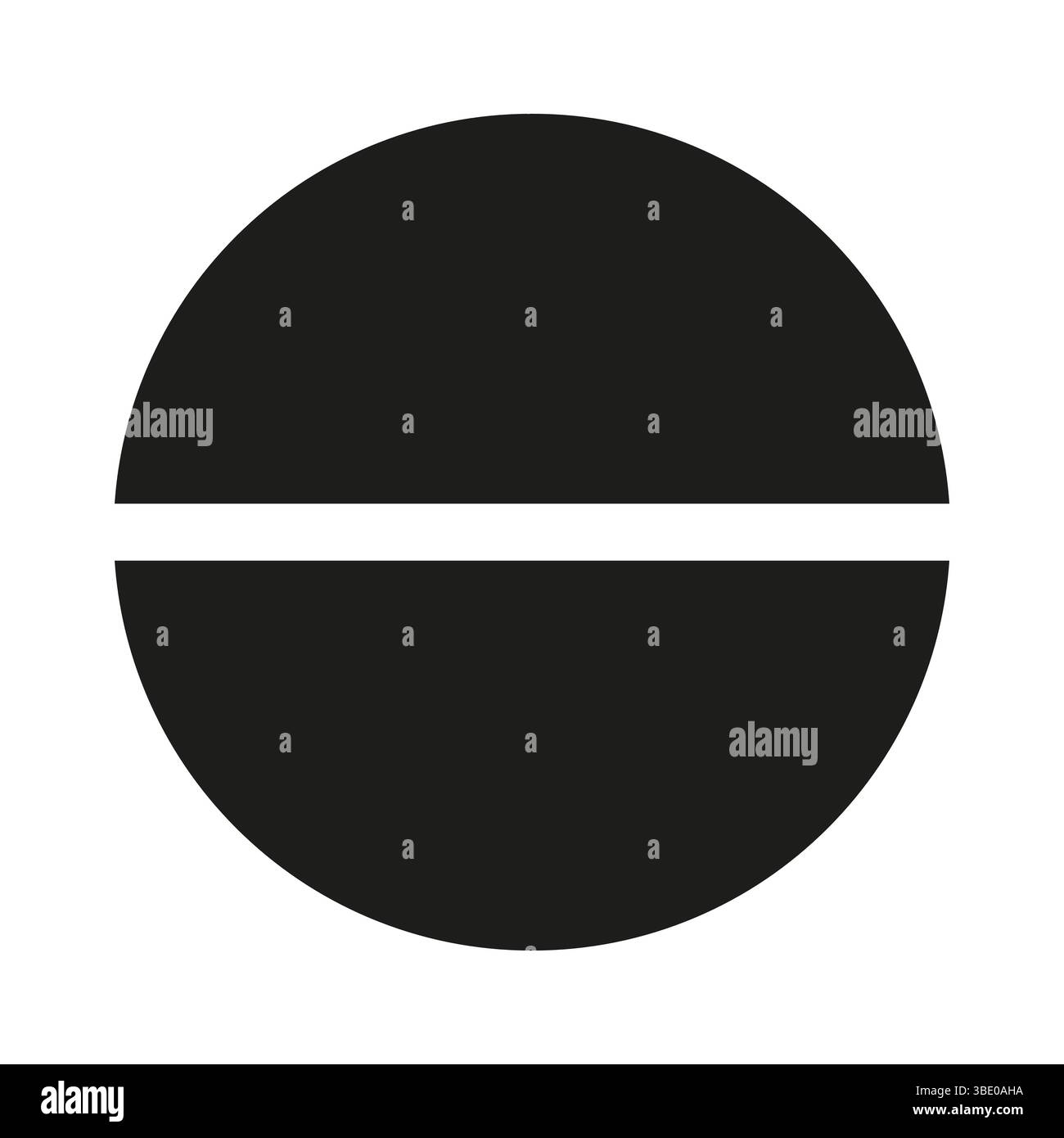 Pie chart template. Segmented chart. Sectors divide the circle on two ...
