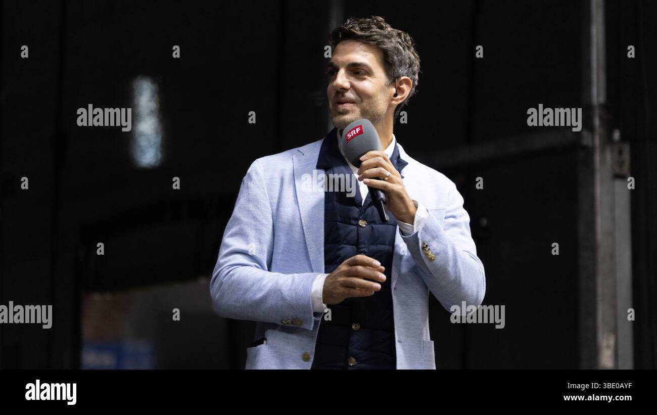 Kloten, Switzerland, May 26, 2025 Lukas Ninck in action during Medal ...