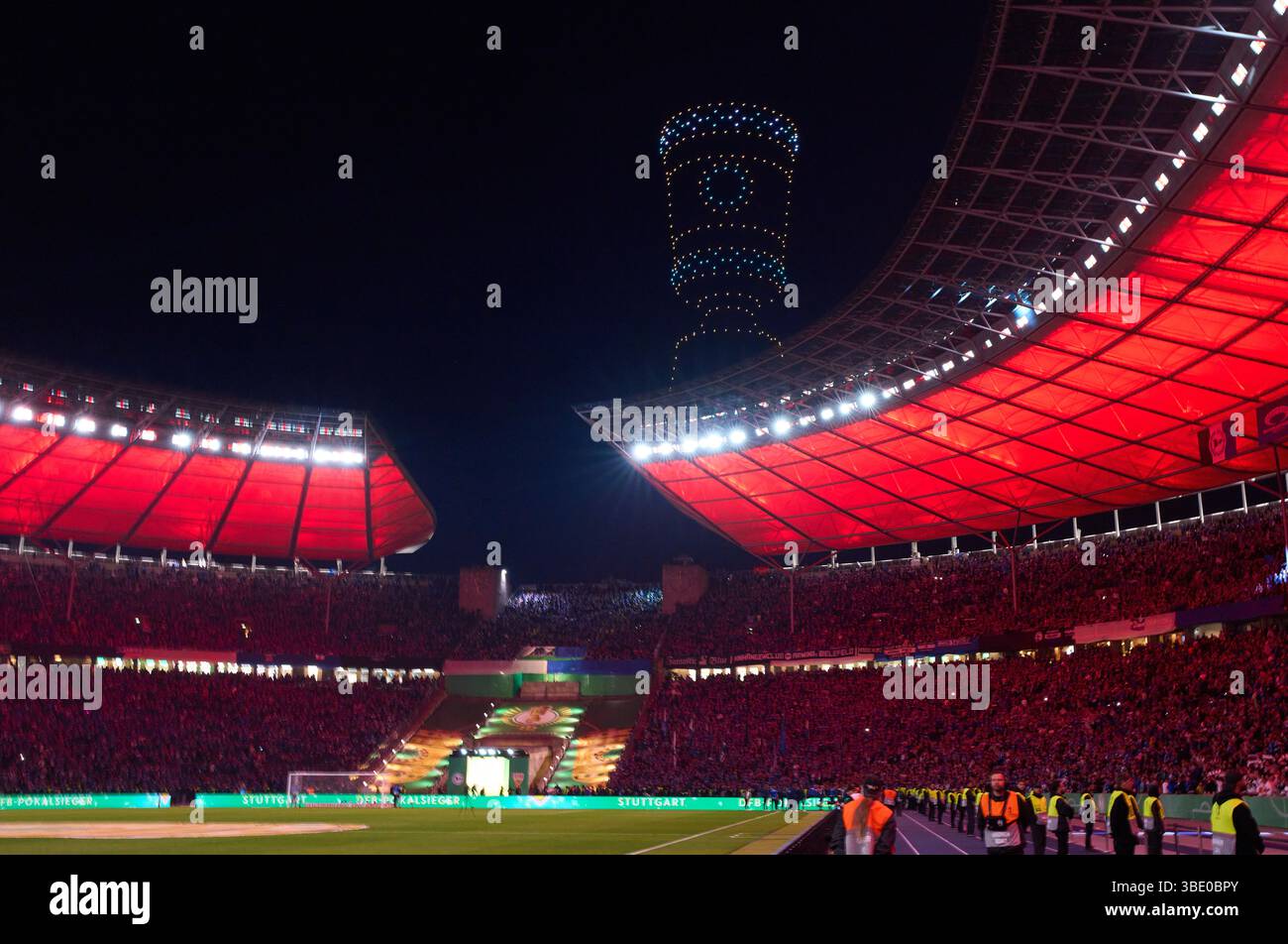 Drone choreo with trophy after the Final DFB-Pokal, German Football ...