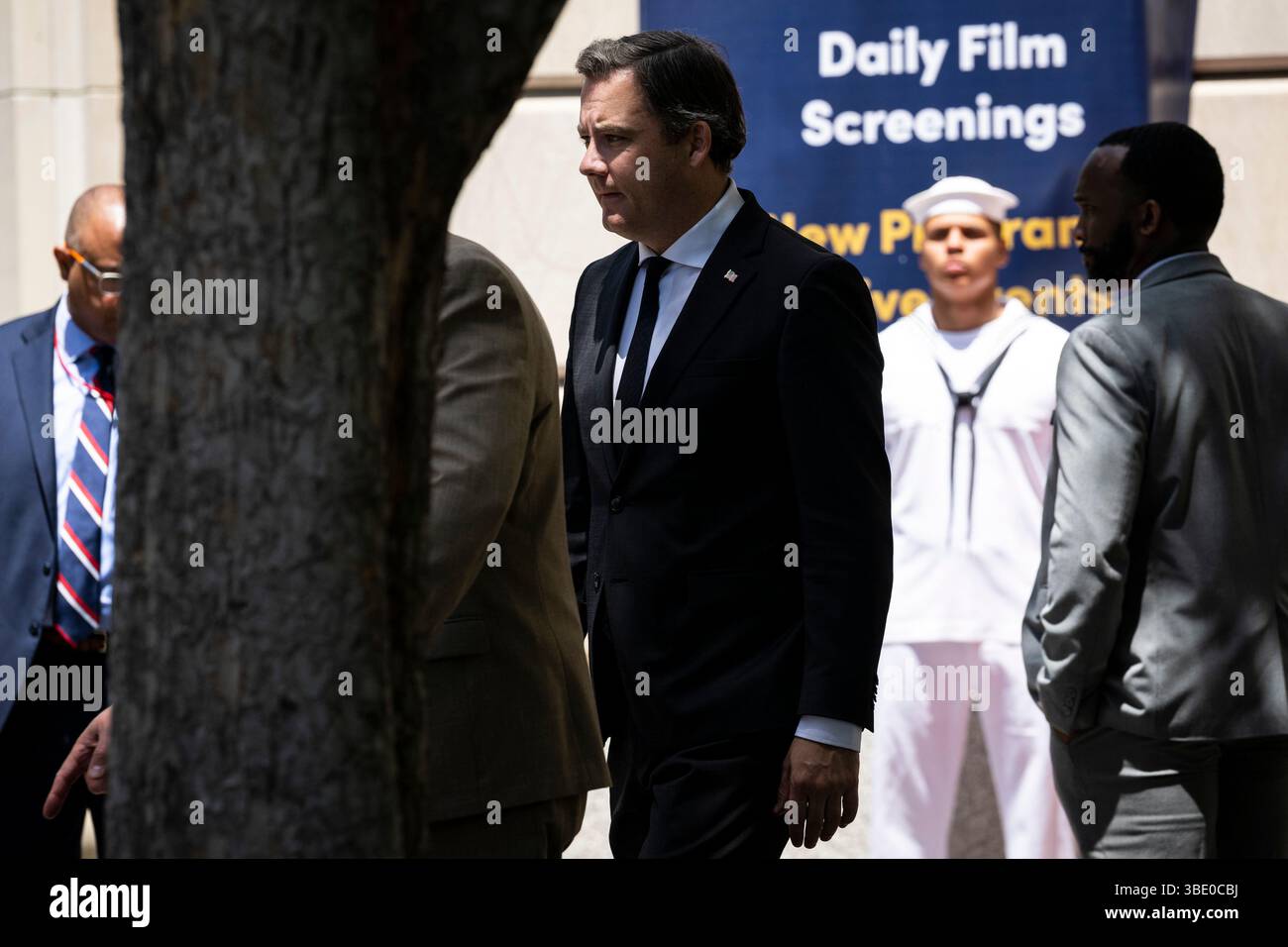 Chief of Staff of the U.S. Department of the Navy Jon Harrison arrives during a U.S. Navy ...