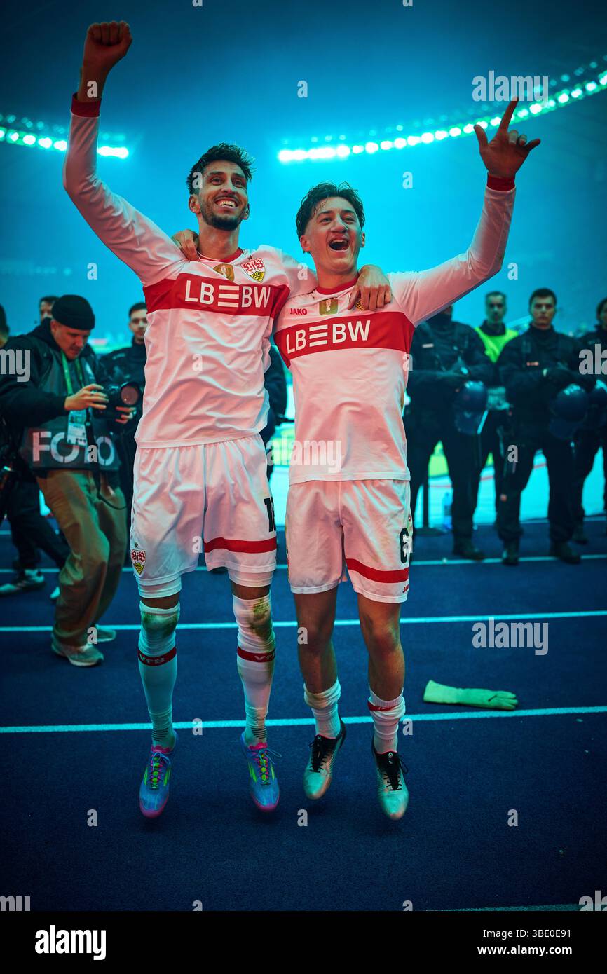 Berlin, Germany. 24th May, 2025. Atakan KARAZOR, VFB 16 Angelo Stiller ...