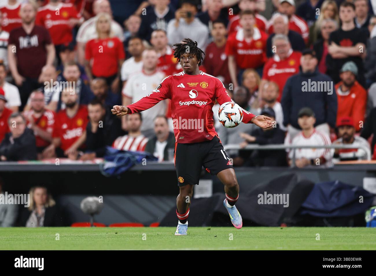 Bilbao, Spain. 21st May, 2025. Patrick Dorgu (ManU) Football/Soccer ...