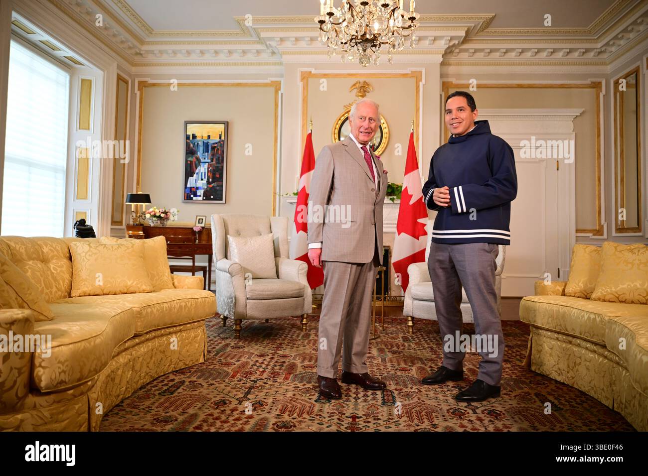 King Charles III holds an audience with ITK President Natan Obed at ...