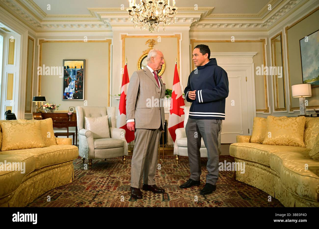 King Charles III holds an audience with ITK President Natan Obed at ...
