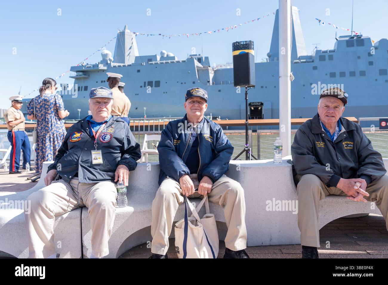 New York, NY, May 26, 2025: Former crew members of USS Intrepid Richard ...