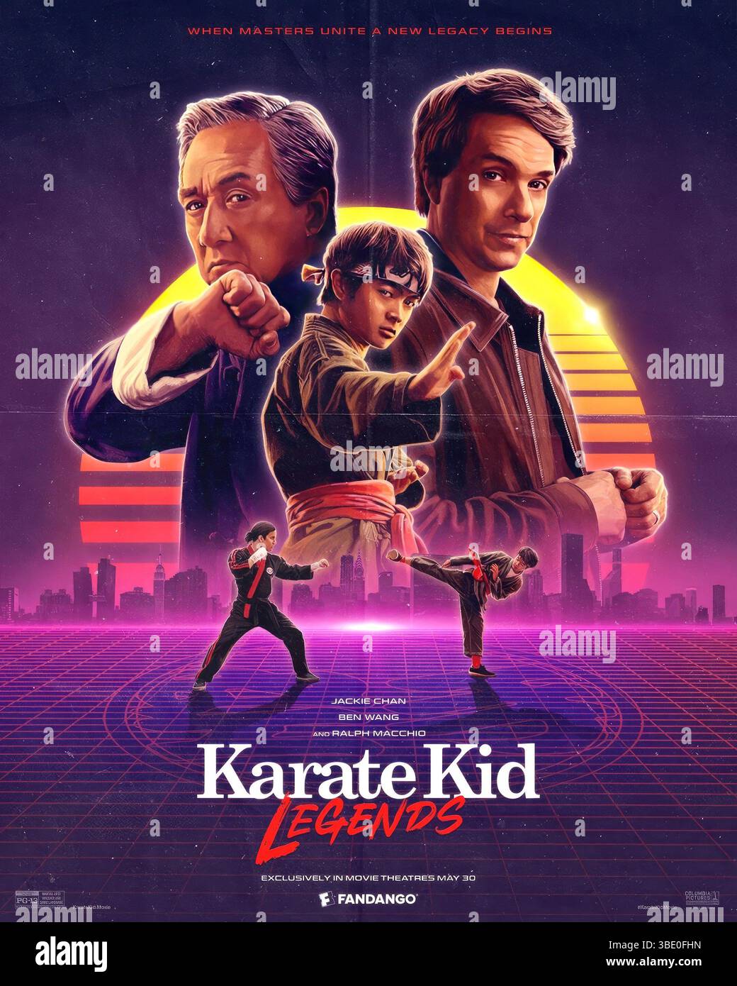 KARATE KID: LEGENDS, US Fandango poster, top, from left: Jackie Chan ...