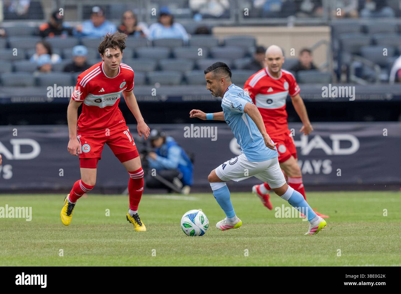 New York, United States. 25th May, 2025. Maxi Moralez (10) of NYCFC ...