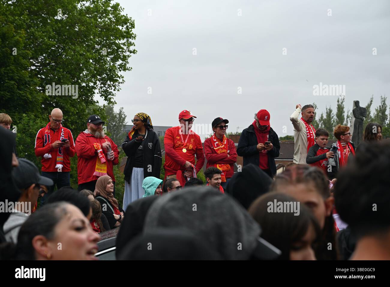 scenes from the liverpool football club victory parade after winning ...