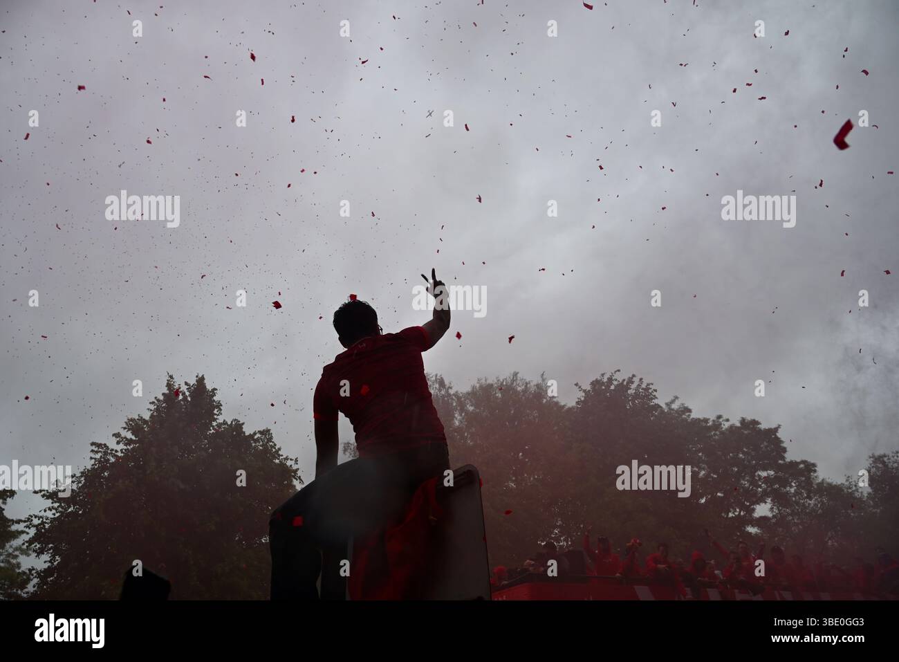 scenes from the liverpool football club victory parade after winning ...