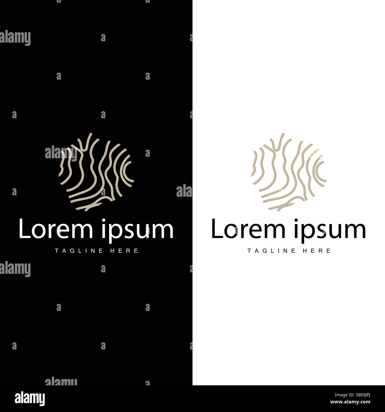 Tree Bark Logo Design Vector Simple Wood Texture Bark Illustration ...