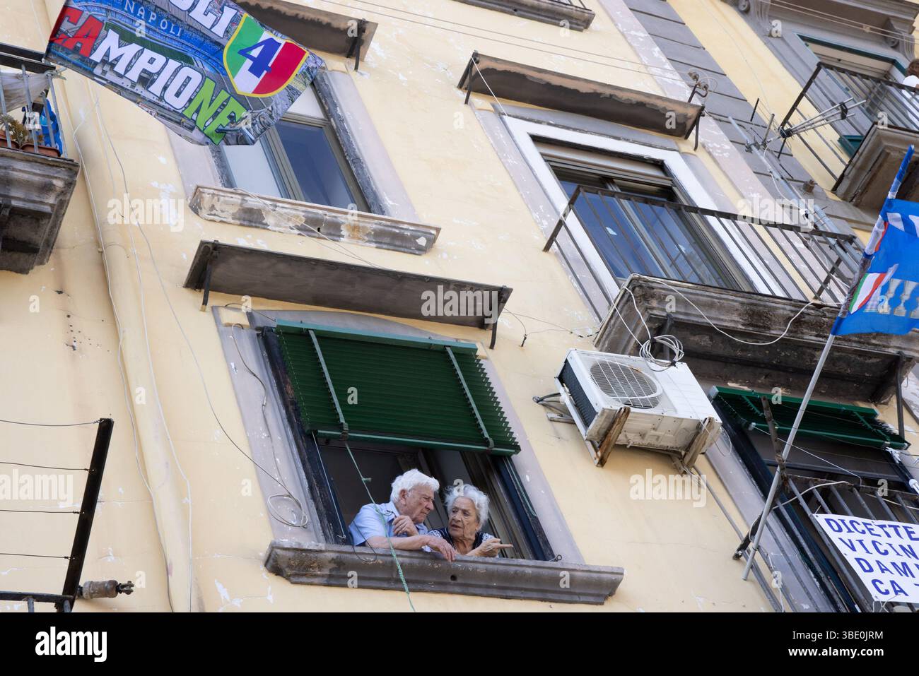 Naples, Italy. 26th May, 2025. SSC Napoli supporters attend the Serie A ...