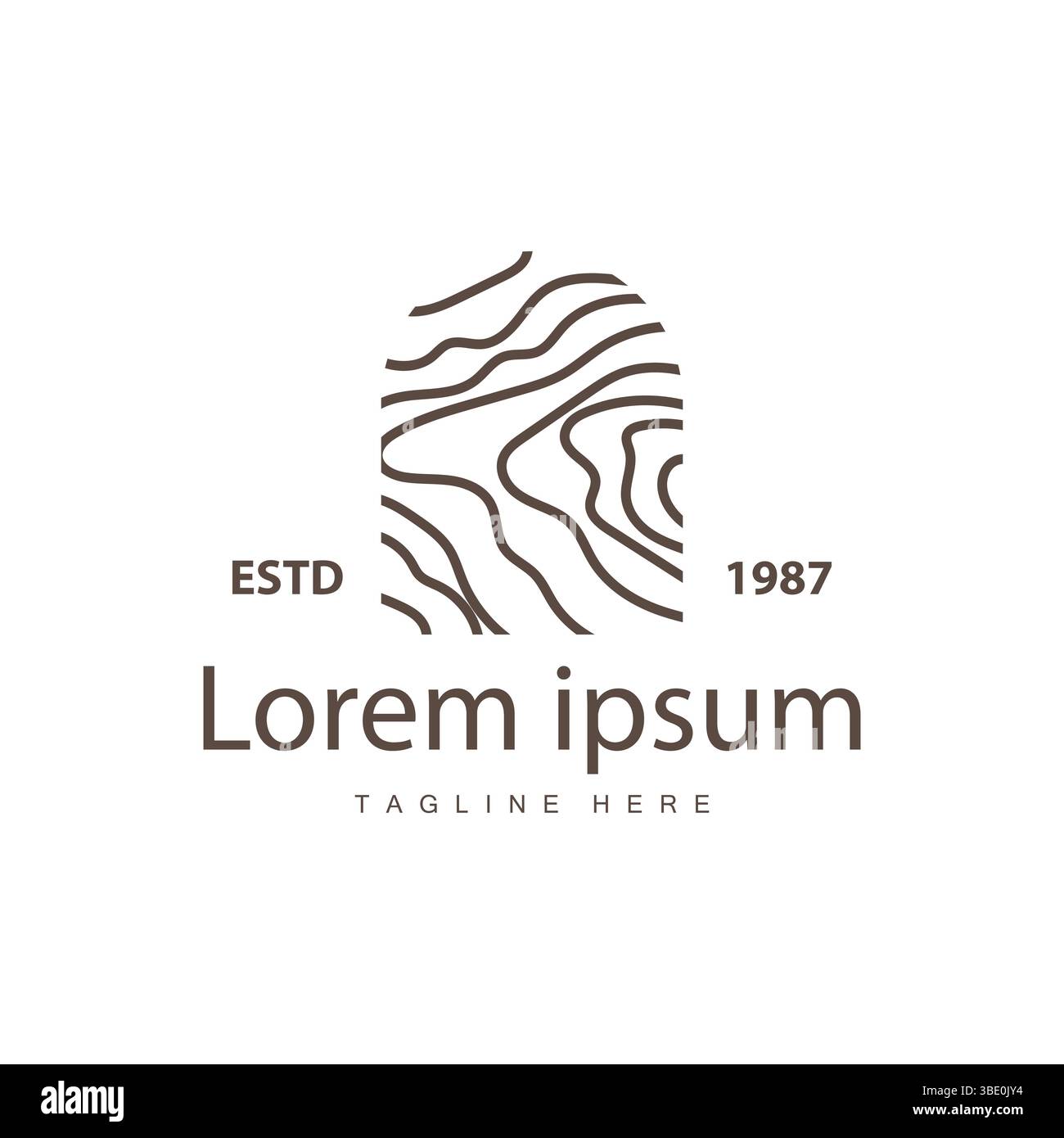 Tree Bark Logo Design Vector Simple Wood Texture Bark Illustration ...