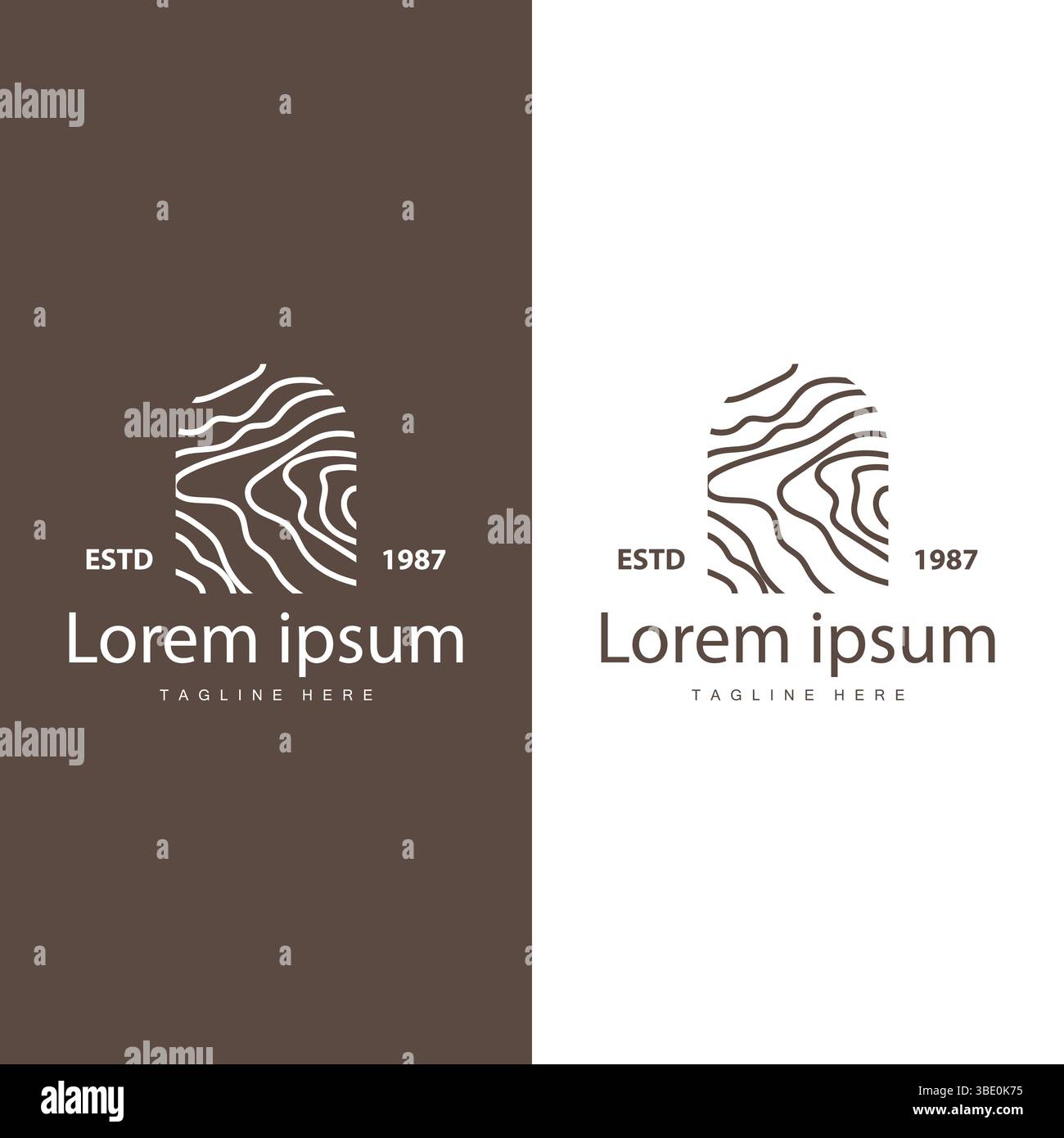 Tree Bark Logo Design Vector Simple Wood Texture Bark Illustration ...