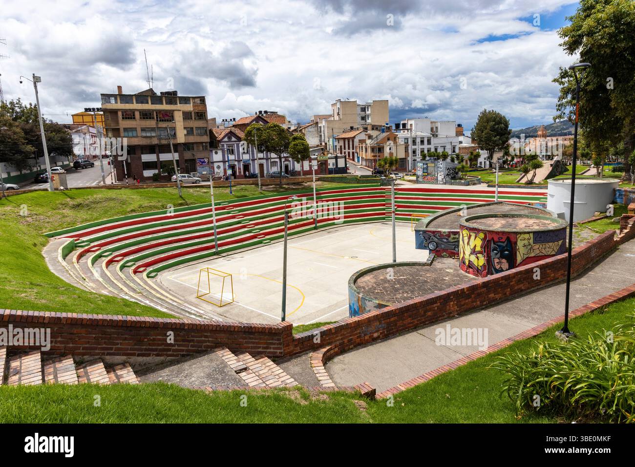 Tunja, Boyaca - Colombia. May 8, 2025. Santander Park was inaugurated ...