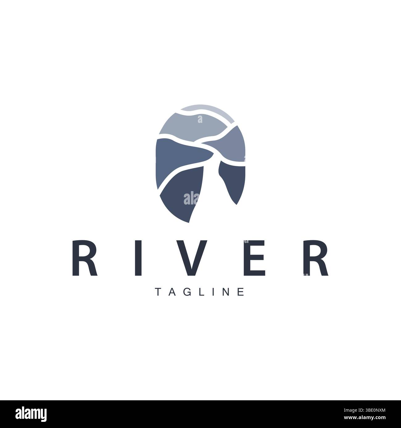 River Logo Vector River Bank Mountain Design Agriculture Symbol ...