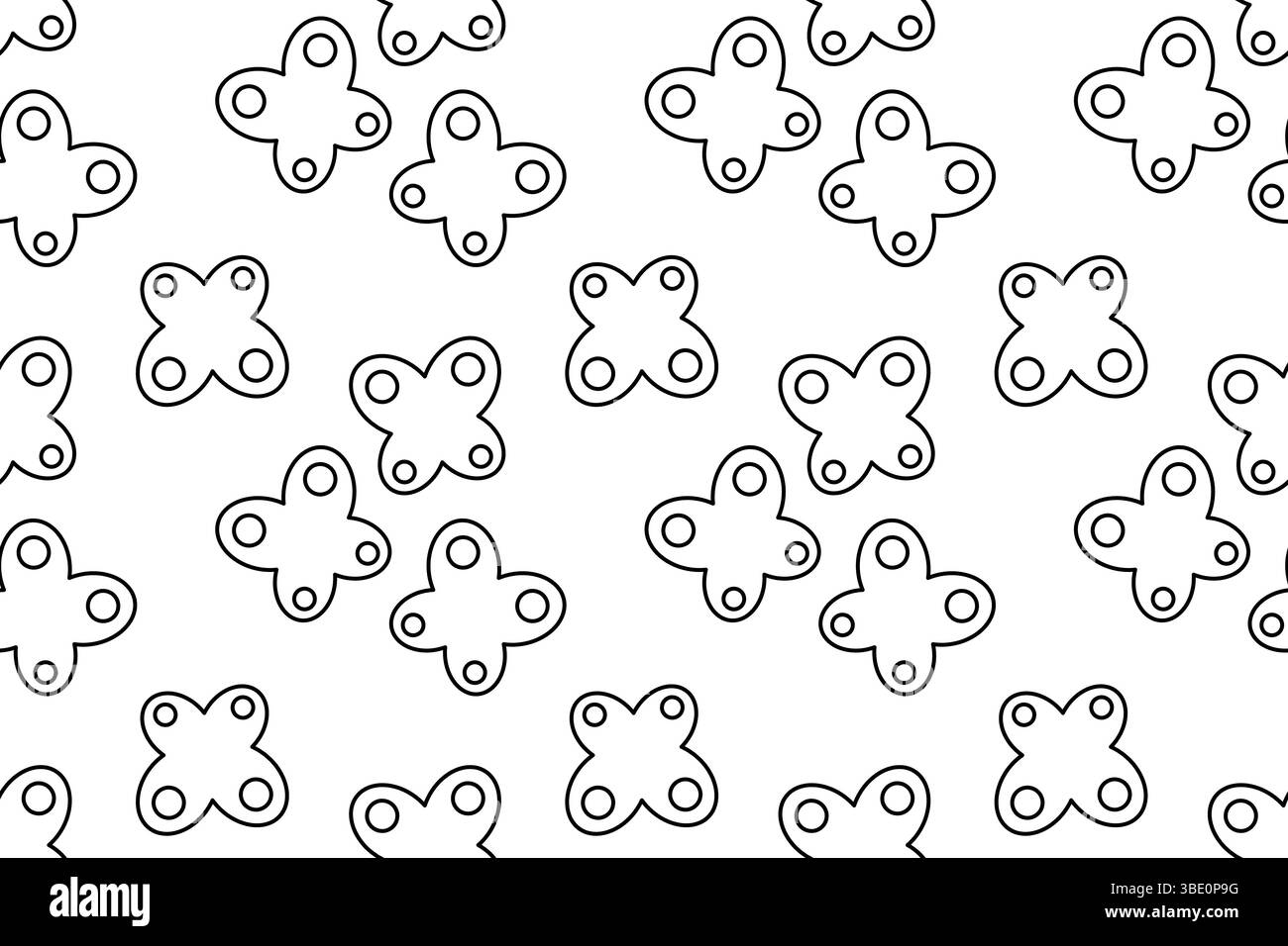 Seamless pattern, coloring page of butterflies like shapes, and ...