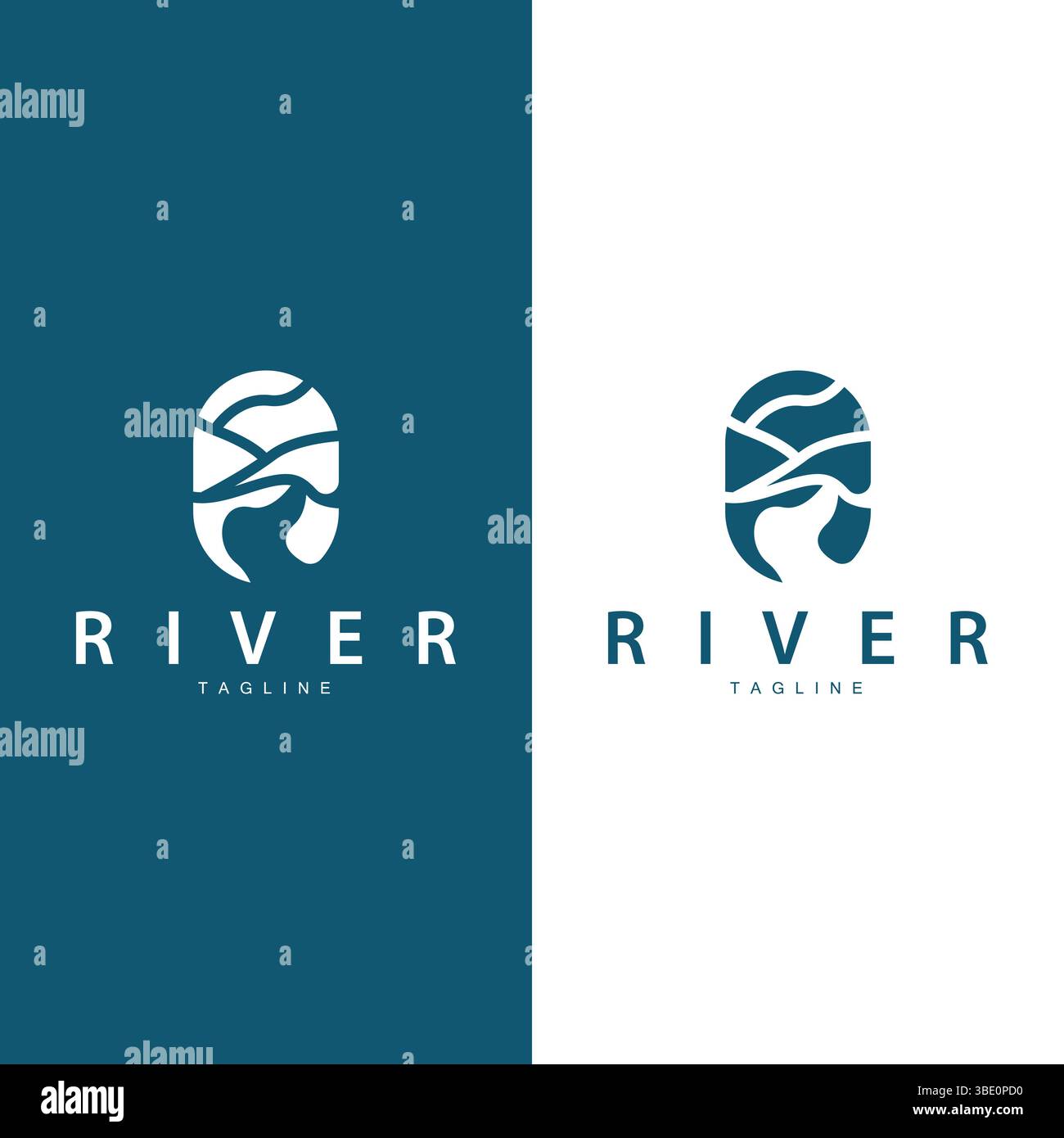 River Logo Vector River Bank Mountain Design Agriculture Symbol ...