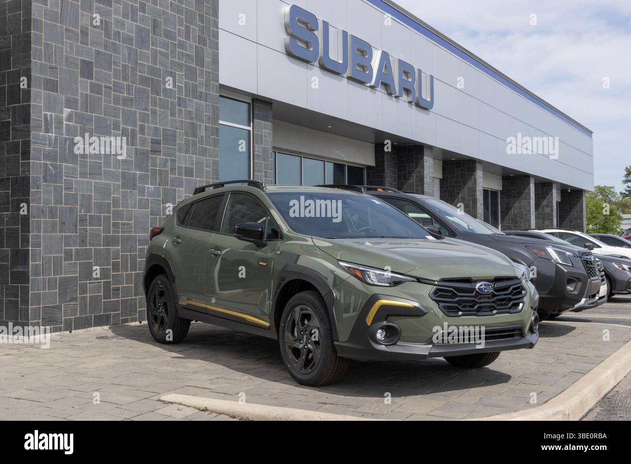 Lafayette - May 24, 2025: Subaru Crosstrek Sport display at a ...